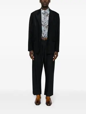 Etro Botanical-print Cotton Shirt - Blue
