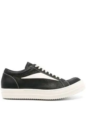 Rick Owens Lace-up Leather Sneakers - Black