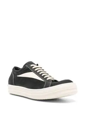 Rick Owens Lace-up Leather Sneakers - Black