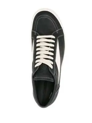 Rick Owens Lace-up Leather Sneakers - Black