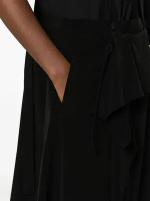 Yohji Yamamoto Draped Satin Shoulder Strap Skirt