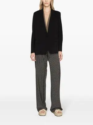 FORTE_FORTE Tailored Single-breasted Blazer - Black