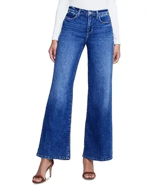 L'Agence L'Agence Alicent High Rise Ankle Wide Leg Jeans In Wilcox Wilcox