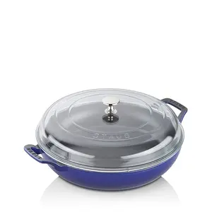 STAUB 3.5-quart Braiser With Glass Lid - Blue