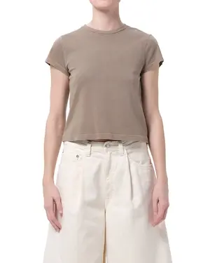 AGOLDE Adine Cotton Shrunken Tee - Trail