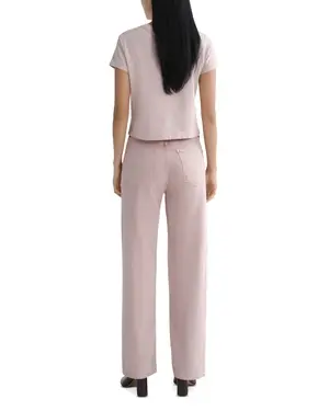 AGOLDE Adine Cotton Shrunken Tee - Wallflower