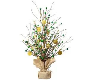 GLITZHOME 21' Lighted St. Patrick's Gold Coin T Able Top Tree - One-color