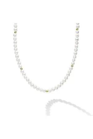 Lagos Kinder Pearl Necklace - Gold