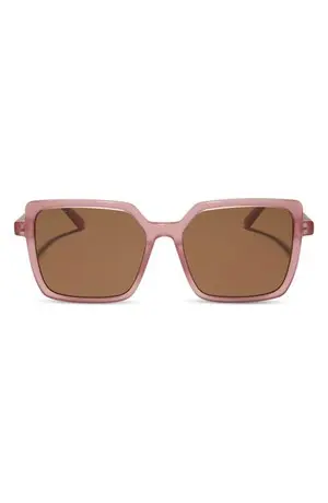 DIFF DIFF Esme 53mm Square Sunglasses Guava/brown Gradient