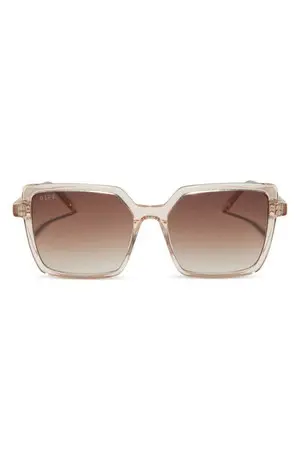 DIFF DIFF Esme 53mm Square Sunglasses Vintage Rose Crystal