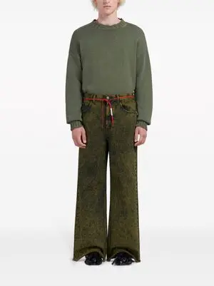 Marni Marble-dyed Wide-leg Jeans