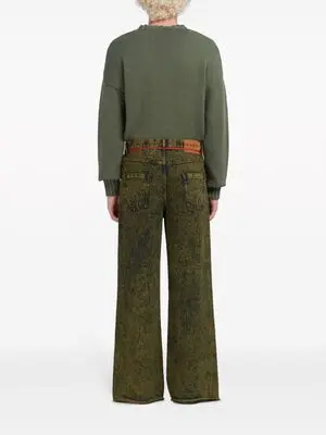 Marni Marble-dyed Wide-leg Jeans