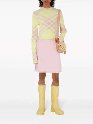 Burberry Check-pattern Ribbed Jumper