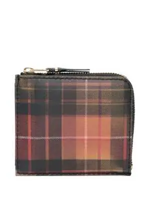 Comme Des Garçons Tartan Check Wallet - Red