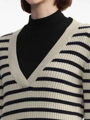 A.p.c. Striped Ribbed-knit Jumper