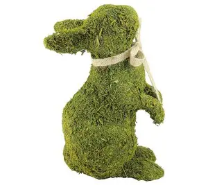 NORTHLIGHT Green Moss Standing Rabbit Spring Ea Ster Figure