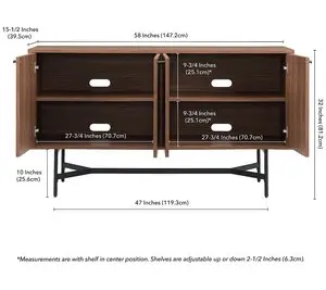 HUDSON&CANAL Hudson & Canal Richmond 58' Wide Rectangular Bu Fet Table