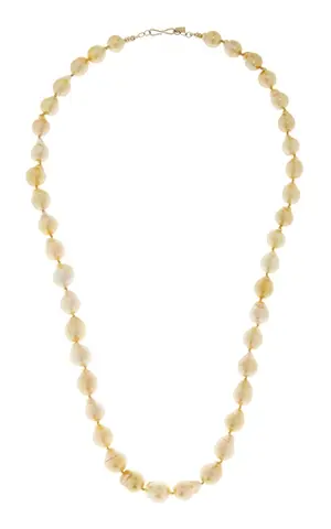 WHITE/SPACE Beatrice 14k Gold Baroque Pearl Necklace