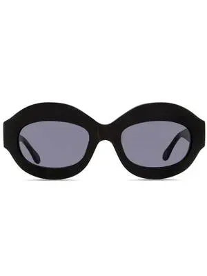 Marni Ik Kil Cenote Oval-Frame Sunglasses Black