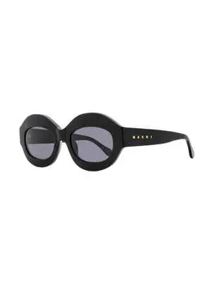 Marni Ik Kil Cenote Oval-frame Sunglasses - Black