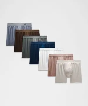 Lululemon Always In Motion Boxer 5 - Walnut Crunch/club Blue/onyx Grey/solar Grey/ashen Rose/downtown Tan/white