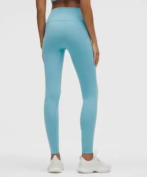 Lululemon Wunder Train High-rise Tight With Pockets 28 - Washed Blue