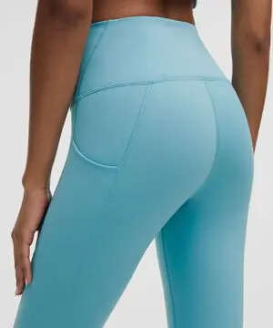 Lululemon Wunder Train High-rise Tight With Pockets 28 - Washed Blue