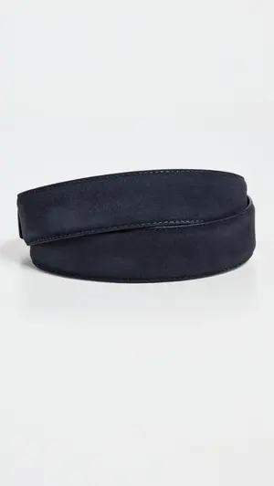 Anderson's Suede Belt - Navy B1