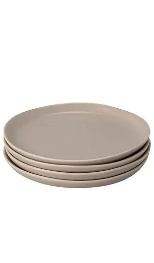 FABLE The Dessert Plates Set Of 4 In Taupe - Desert Taupe