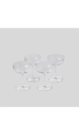 FABLE The Coupe Glasses Set Of 4 In Neutral