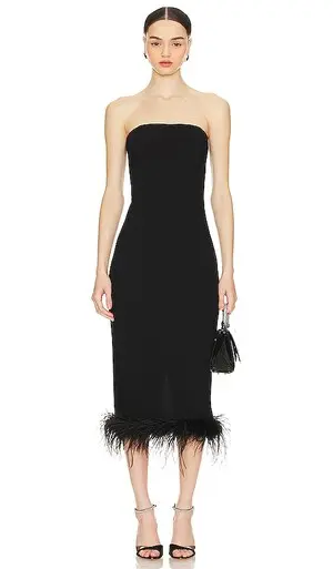 Amanda Uprichard Feather Trim Dresses