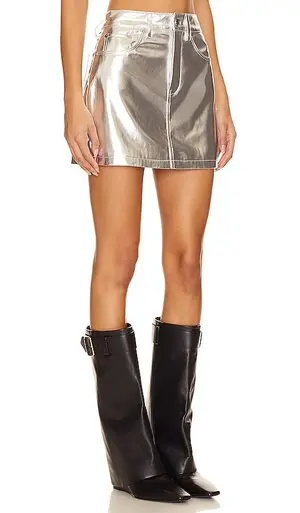 Blanknyc 5 Pocket Metallic Mini Skirt
