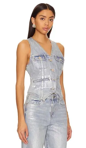 Blanknyc Metallic Denim Vest