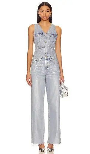 Blanknyc Metallic Denim Vest