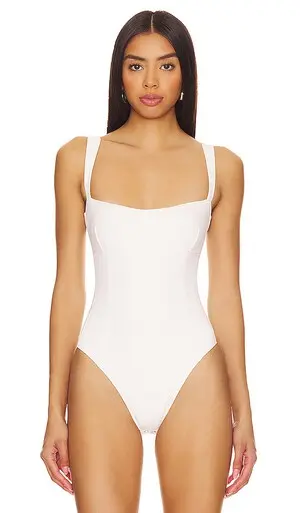 Good American Sculpting Tank Bodysuit - White001
