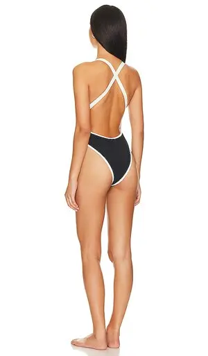 L*Space Baewatch One Piece - Black & Cream