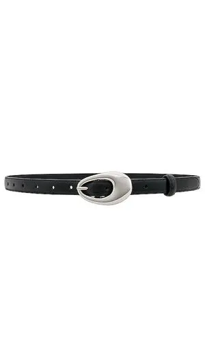 Shashi Oval Buckle Belt - Black