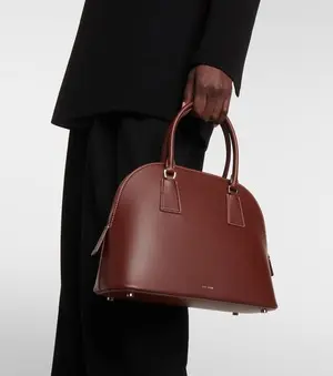 THE ROW Nina Small Leather Tote Bag - Brown