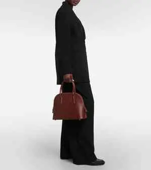 THE ROW Nina Small Leather Tote Bag - Brown