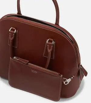 THE ROW Nina Small Leather Tote Bag - Brown