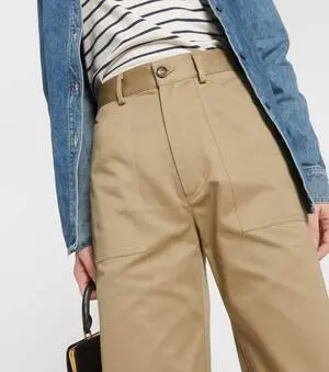 NILI LOTAN Quentin High-rise Flared Pants - Beige