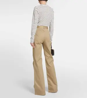 NILI LOTAN Quentin High-rise Flared Pants - Beige
