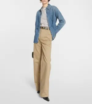 NILI LOTAN Quentin High-rise Flared Pants - Beige