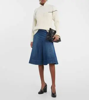 Victoria Beckham Double-collar Wool Sweater - White