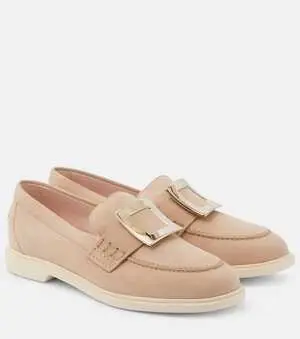 ROGER VIVIER Summer Suede Loafers - Neutrals