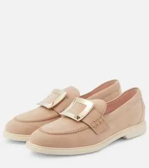 ROGER VIVIER Summer Suede Loafers - Neutrals