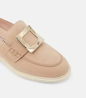 ROGER VIVIER Summer Suede Loafers - Neutrals