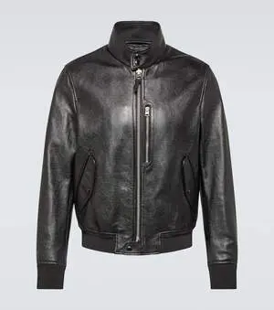 TOM FORD Leather Bomber Jacket