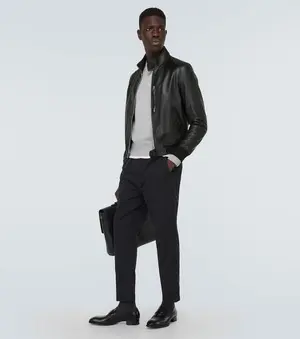 TOM FORD Leather Bomber Jacket