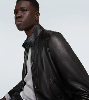 TOM FORD Leather Bomber Jacket